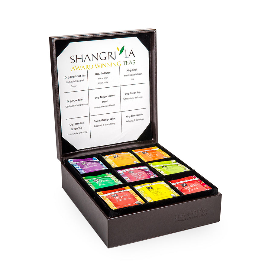 Leatherette Presentation Box- Organic Tea Bags – Partners at Shangri La